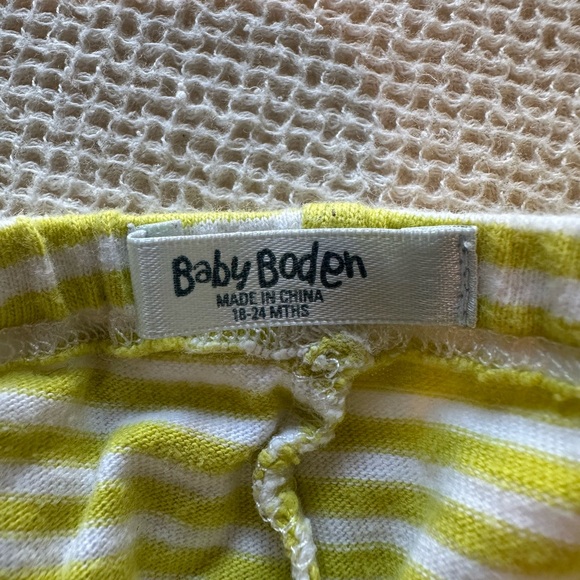 Baby Boden | Bottoms | Baby Boden Striped Yellow And White Babytoddler ...